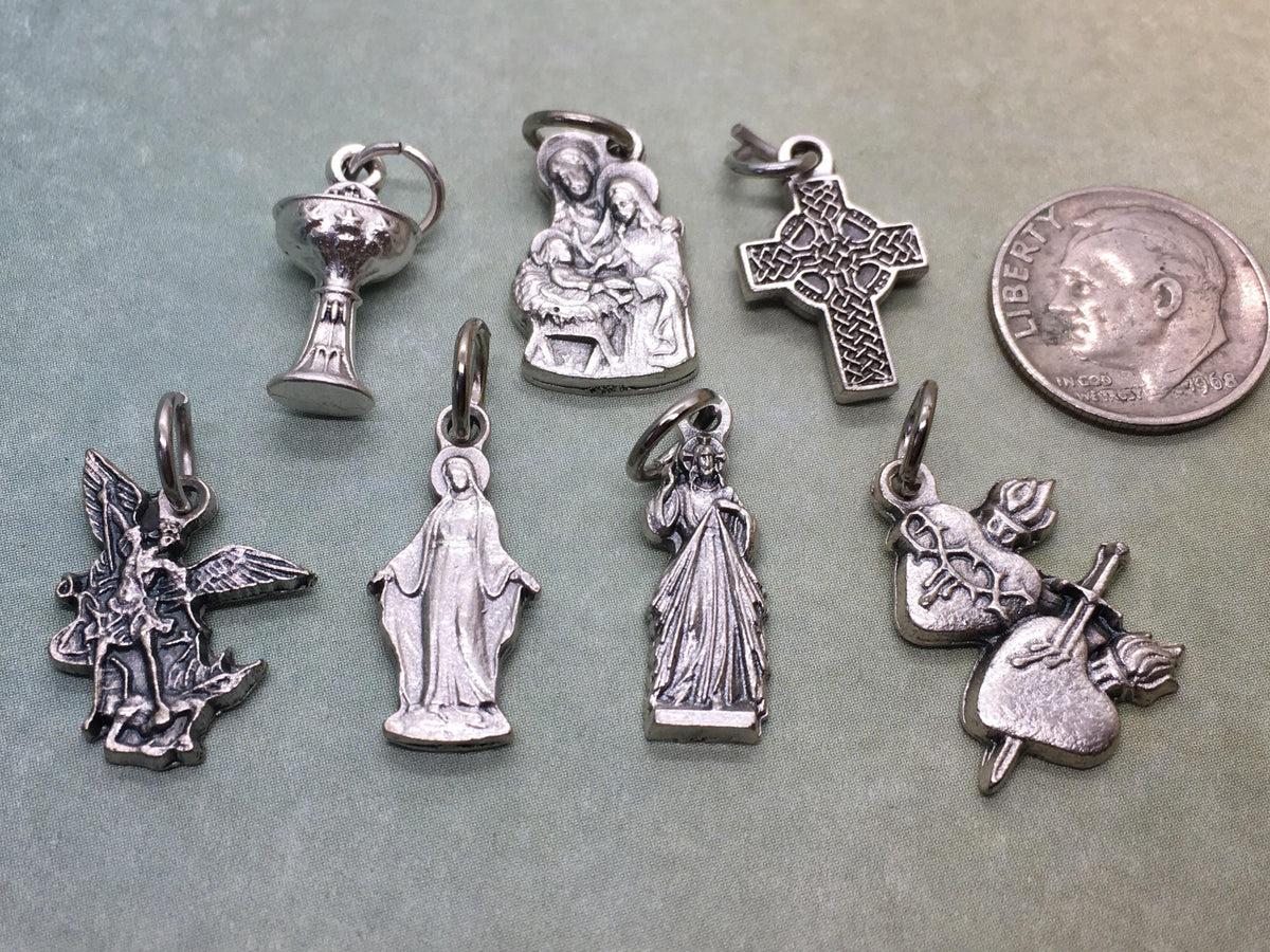 Catholic charms - Eucharist, St Michael the Archangel, OL of Grace, Di ...