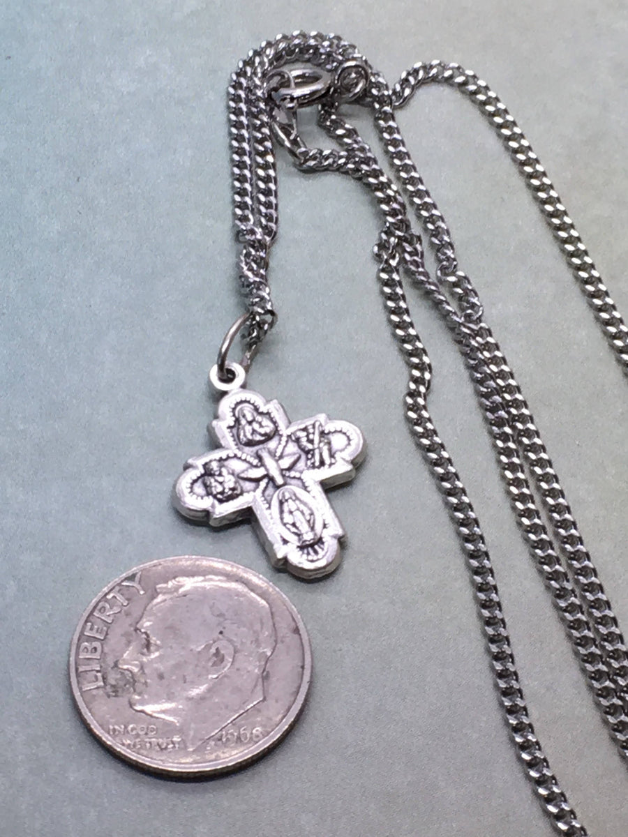 4-way cross necklace. – chillypumpkinholymedals